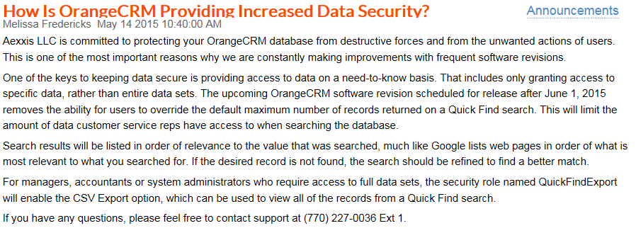 How Is OrangeCRM Providing Increased Data Security